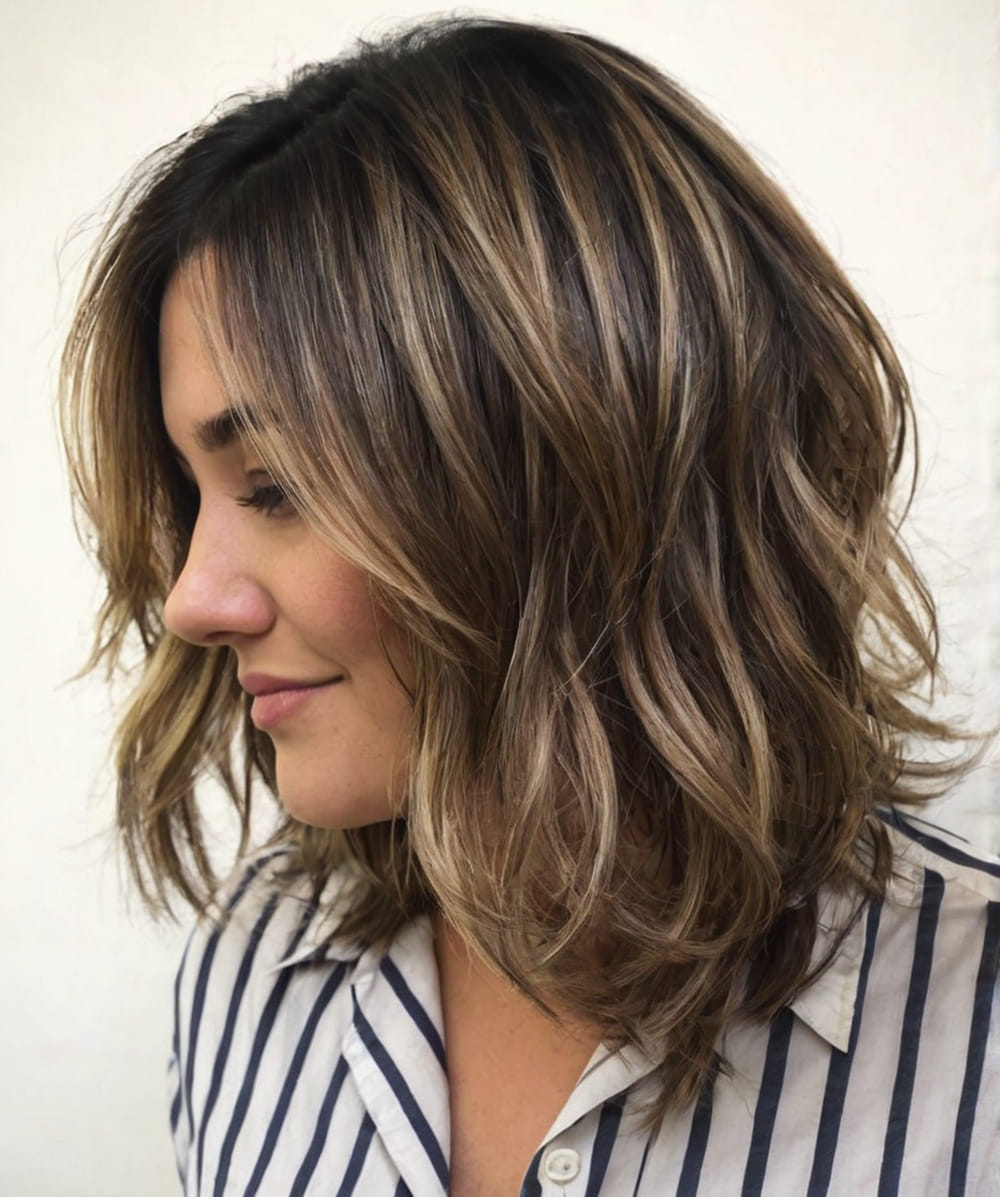 32 Chubby Face Medium Length Haircuts in 2024 - Bangz Hair Design