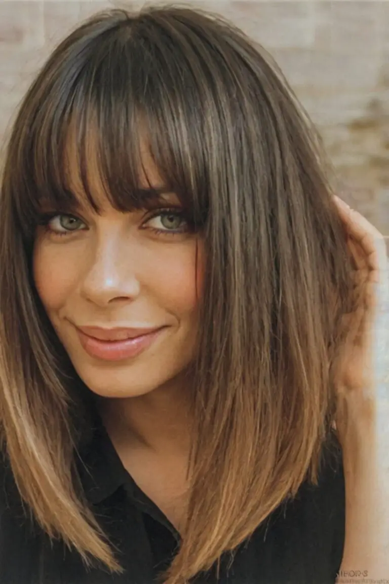 30 Stunning Lob Haircut with Bangs Styles to Try - Bangz Hair Design